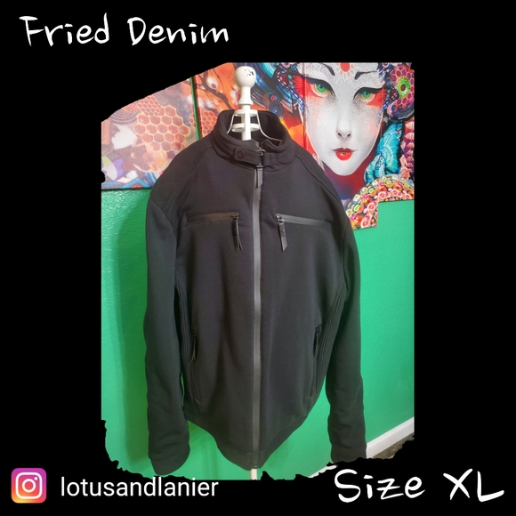 Fried Denim | Jackets & Coats | Fried Denim Black Jacket Sz Xl | Poshmark